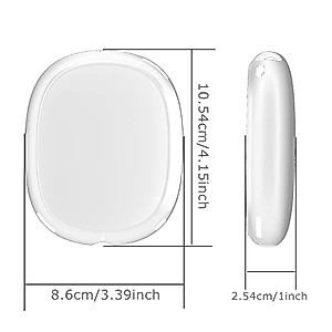 Case Cover for AirPods Max,Headphones Accessories,Transparent Soft Skin Protective Ear Cup Cover,Anti-Scratch Skin Sleeve (Transparent)