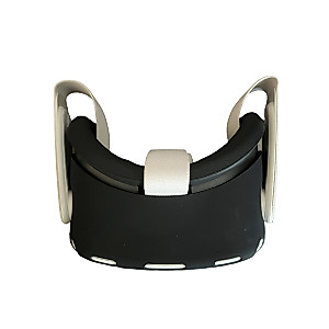 JCOS 4-in-1 Silicone Accessories for Oculus Quest 2 | Shell Front Silicone Face Cover Protector, Skin Grip Cover, Adjustable Knuckle Straps, Soft Silicone Facial Interface Cover (Black), JCOS1