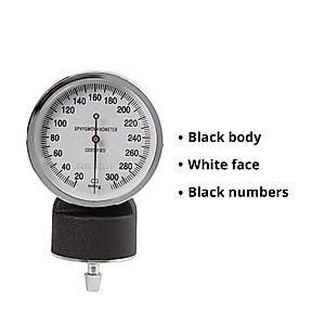McKesson Blood Pressure Gauge for Standard Aneroid Sphygmomanometers, 300mmHg, No-Pin Stop, 1 Count