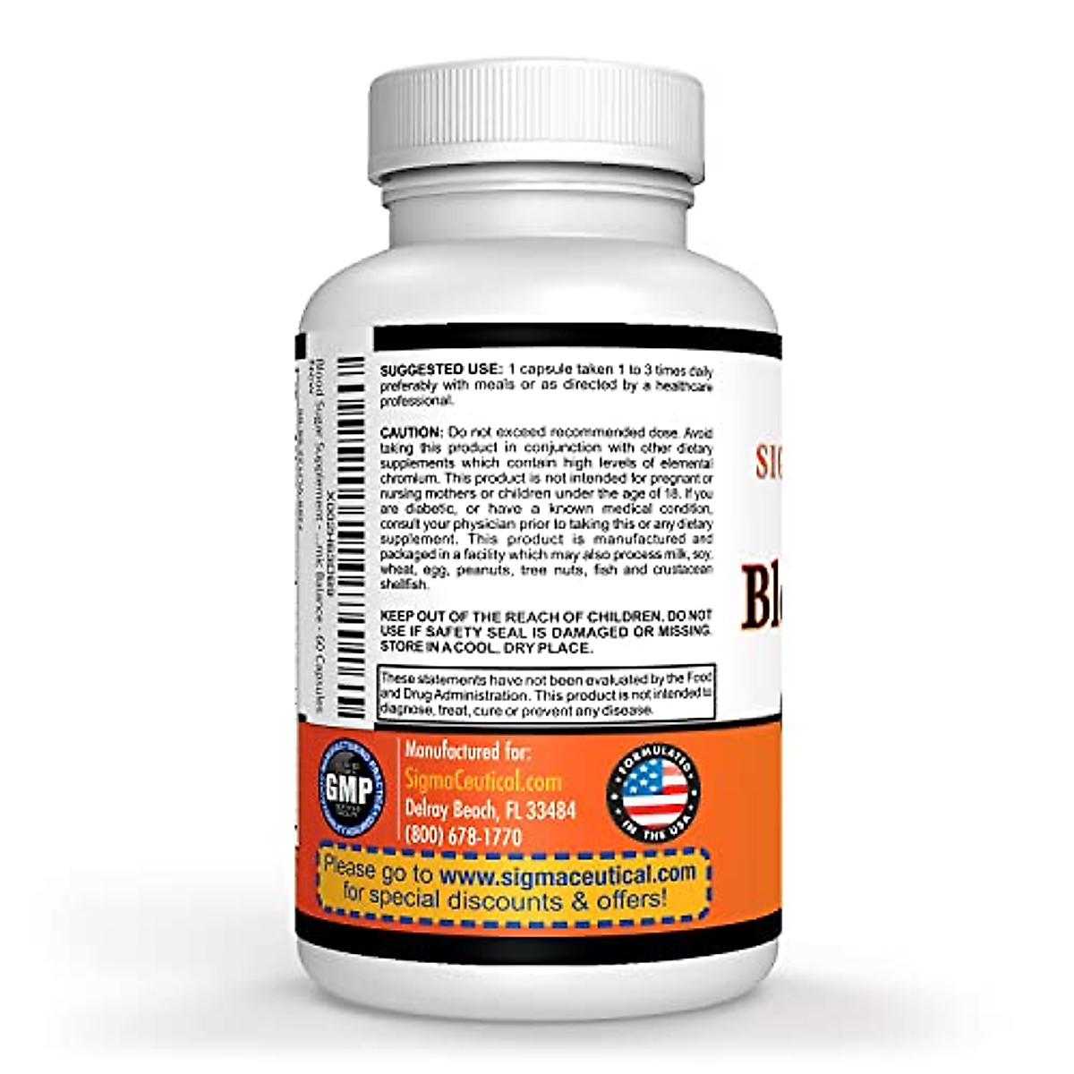 Sigmaceutical Blood Sugar Supplement - Gymnema Sylvestre Extract - Chromium Supplement - Cinnamon Supplement for Balance - 60 Capsules