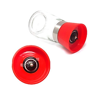 Honbay 1PCS Premium Red Home High Grips Manual Salt or Pepper Grinder Mill Shakers Grinder Jar for Kitchen