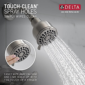 Delta Faucet Foundations Brushed Nickel Shower Faucet Set with 2-Spray Brushed Nickel Shower Head, Shower Trim Kit, Shower Faucet Sets Complete, Stainless BT13210-SS (Valve Not Included)