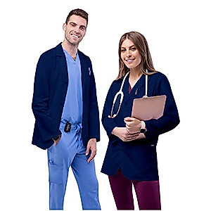 Adar Universal Unisex Lab Coats - Classic 31" Consultation Lab Coat - 805 - Navy - 3X