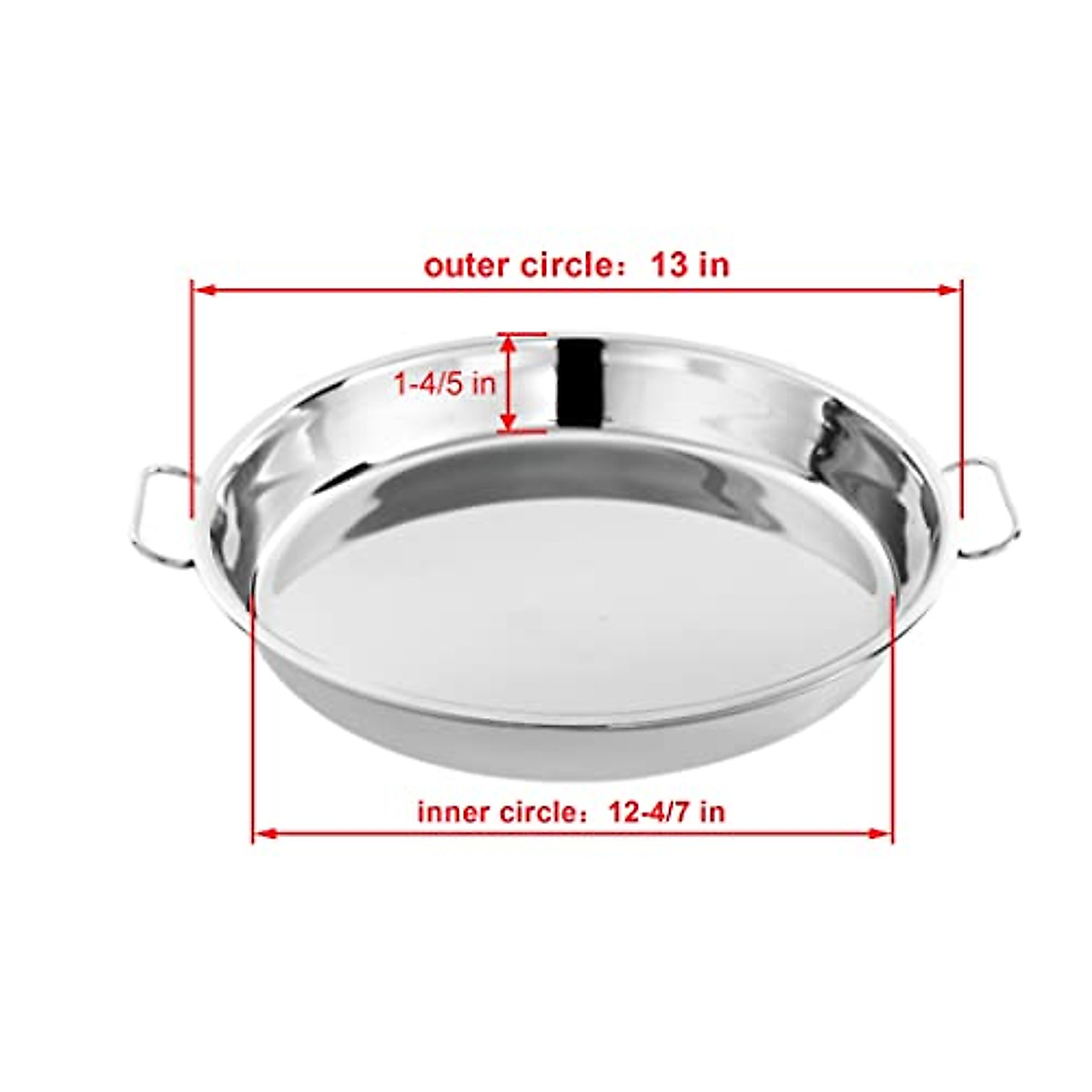 lxkj Stainless Steel Drip Pan, Perfect for Big Green Egg, Kamado Joe Classic Joe, Acorn & Weber Grills & Smokers, Baking Tray, Salad Plates, 13" Diameter Round, Reusable and Easy to Clean
