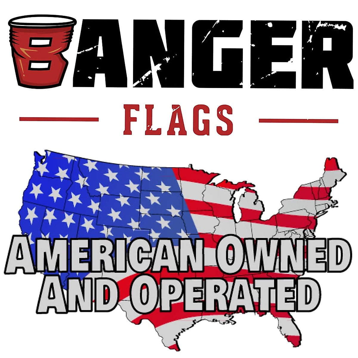 Banger - LGBT - Liberty Guns Beer Tits Motivational Inspirational Office Gym Wall Dorm Decor Design on a 3X5 Feet Flag with 2 Grommets for Easy Outdoor Hanging. Authentic BANGER FLAG