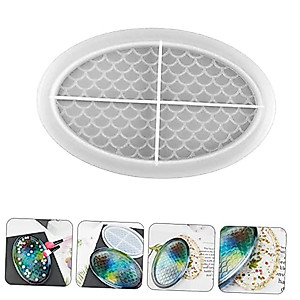 Resin Coaster Molds 1pc Pallet Mold Silicone Fruit Plate Silicone Molds for Epoxy Resin Crystal Tray Resin Tray DIY Plate Mould Dish Casting Mold Storage Tray Casting Tray Set
