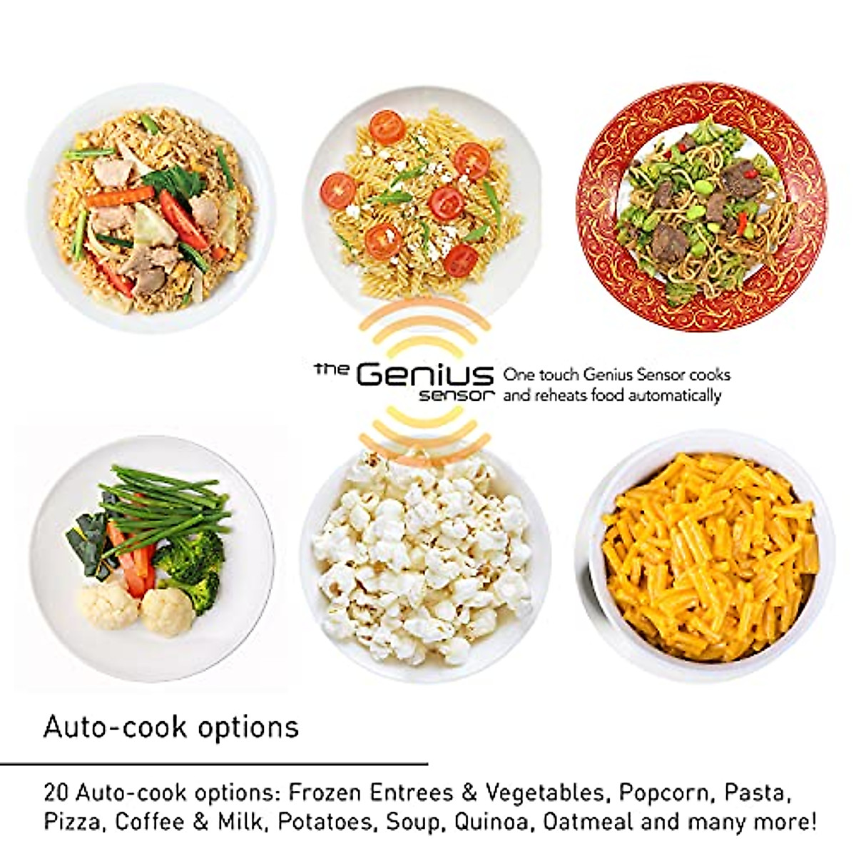 Panasonic Oven with Cyclonic Wave Inverter Technology, 1250W, 2.2 cu.ft. Countertop Microwave with Genius Sensor One-Touch Cooking – NN-SD975S (Stainless Steel/Silver), Stainless