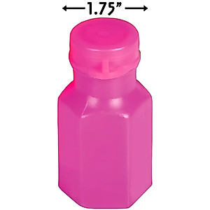 Rhode Island Novelty 1.75 Inch Neon Bubble Bottles, Pack of 48