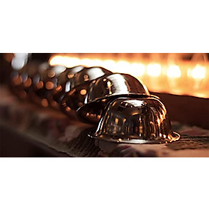 Brass Copper Offering Bowl Set of 7 Tibetan Buddhist Alar Supplies for Meditation Yoga Burning Incense Ritual Smudging Decoration by Mudra Crafts 3.25 Inches Copper Tone