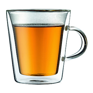 Bodum Canteen Double Wall 6 Ounce Tea Glass, Set of 2