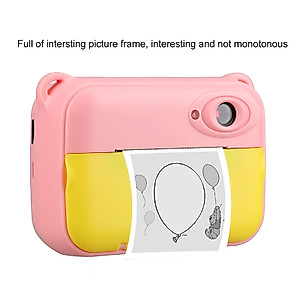 Digital Camera Colorful Kids Selfie Camera Outdoor Viewing for Girls (Pink)