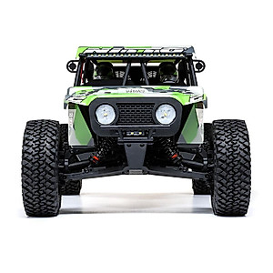 Losi RC Truck 1/10 Hammer Rey U4 4 Wheel Drive Rock Racer Brushless RTR with Smart and AVC - Remote Control Toy Vehicle (RC Cars, RC Truck, RC Crawler, Rock Crawler) (HELIDIRECT) (Green)