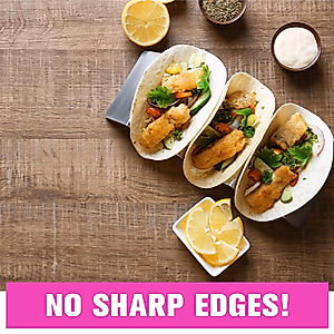 Taco Holders Stainless Steel Set of 4 - Stylish Taco Stand Up Holders for The Family - Reliable Grill and Oven Safe Taco Shell Holders Rack - Taco Holder Tray Stands for Taco Tuesday