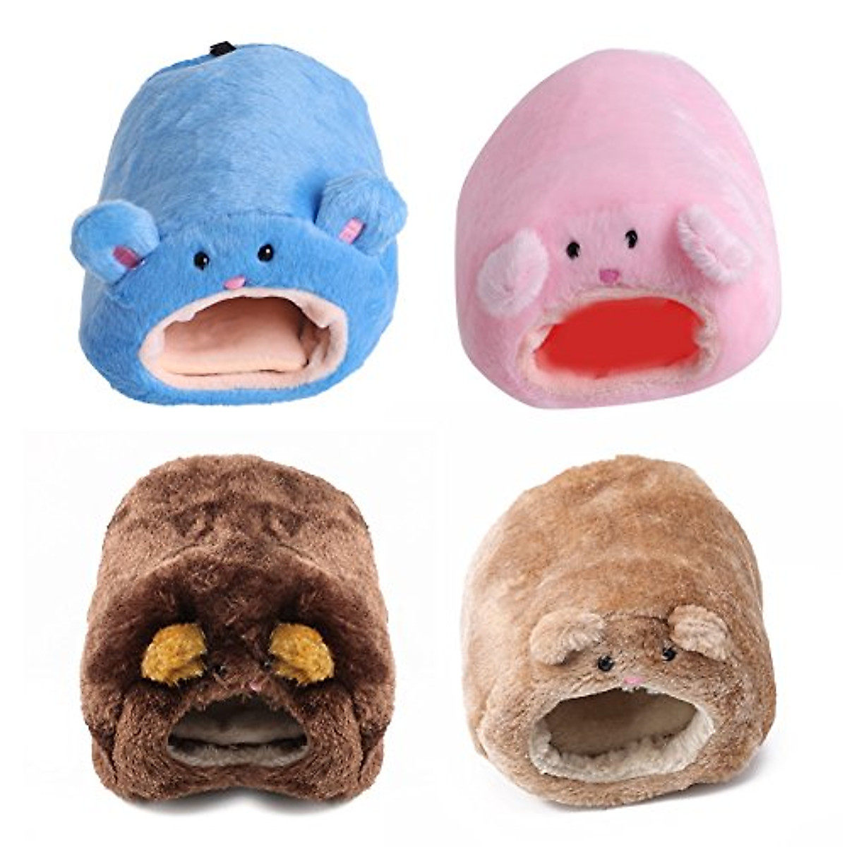 Julyshop Blue Plush Hammock Bed House Toys for Ferret Rat Hamster Squirrel Parrot Hanging