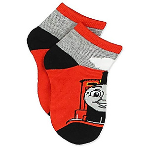 Thomas the Train & Friends Boys 6 pack Socks (Small (4-6), Thomas Grey/Multi)