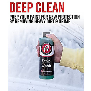 Adam's Polishes Strip Car Wash Soap, Sealant & Car Wax Remover Shampoo, Thick Suds For Car Cleaning, Foam Cannon, Foam Gun, Sponge, Mitt, Chamois, Safe For Paint Glass Wheel Tire Ceramic Coating