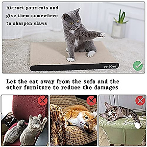 PetBOYA Cat Scratch Pad, 1 PCS Cat Scratching Pad Textured Surface is Durable and Recyclable, Double Side Cat Scratcher Cardboard