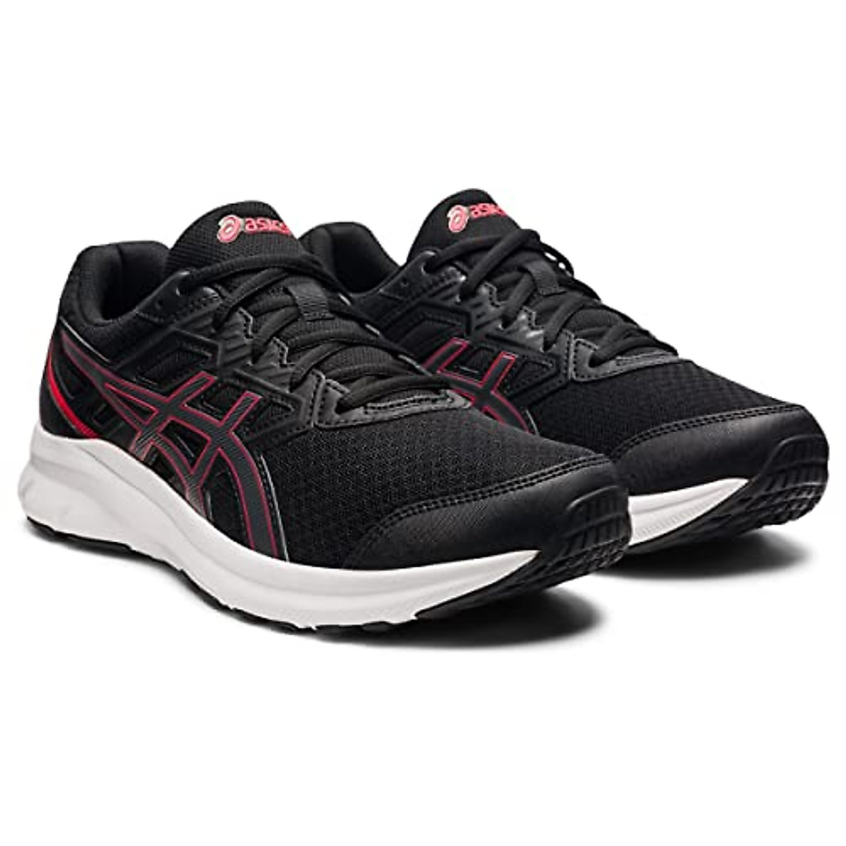 ASICS Men's Jolt 3 Running Shoes, 9.5, Black/Electric RED
