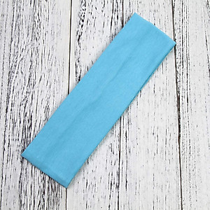 Headbands Hairband Cotton Soft and Stretchy Elastic Solid Color 12 Pcs Per Lot (Black) Middle