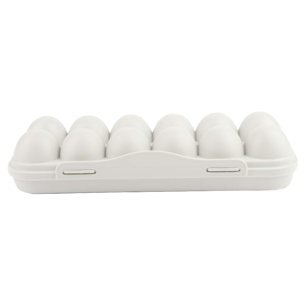 Egg Holders 12 Grids Kitchen Egg Holder For Refrigerator Plastic Egg Storage Container Fridge Egg Organizer Egg Holder Refrigerator Egg Trays Reusable Egg Container Egg Carton Egg Case