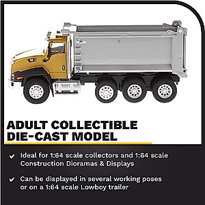 Diecast Masters 1:64 Caterpillar CT-660 Ox Stampede Dump Truck, Play & Collect Series Cat Trucks & Construction Equipment | 1:64 Scale Model Diecast Collectible | Diecast Masters Model 85633