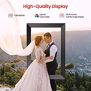 Frameo 10.1 Inch WiFi Digital Picture Frame, 1280x800 HD IPS Touch Screen Photo Frame Electronic, 32GB Memory, Auto-Rotate, Wall Mountable, Share Photos/Videos via Frameo App from Anywhere 2 Pack