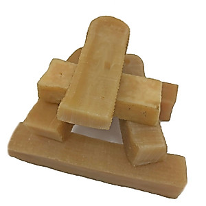 WhiteTail Naturals - Yak Cheese Dog Chews - Long Lasting Tough Dog Bones for Aggressive Chewers & Teething Puppies - All Natural Himalayan Dental Milk Chew Bone (6, Small)