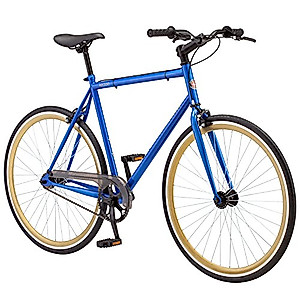 Schwinn Kedzie Single-Speed Fixie Road Bike, Lightweight Frame for City Riding,28 inches, Blue