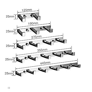 GXFC Brass Chrome Coat Rack Wall Mounted with Hooks, Modern Heavy Duty Coat Hook Rail, Robe and Towel Hooks Rack for Bathroom, Entryway, Mudroom, Hats Febuoius (355mm)