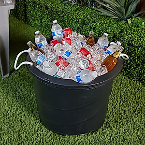 18 Gallon (72 Quart) Rope Handle Storage Bin Tote Lidless Ball Bucket