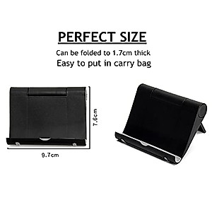 JUSDIQIR Cell Phone Stand for Desk 2 Pack Mobile Phone Holders Desktop Tablet Stand, Foldable Phone Dock Universal Adjustable Tablet Stand for Desk Compatible with Cell Phone Support