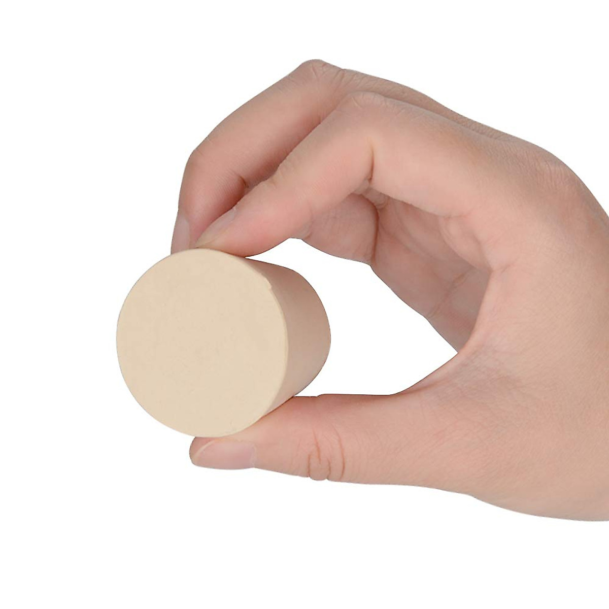 StonyLab Solid Rubber Stoppers, 10-Pack 7# White Tapered Lab Seal Rubber Stoppers, Fits StonyLab 250ml Erlenmeyer Flask