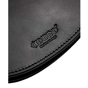 OLD TREND Genuine Leather Bay Clam Crossbody Bag (Black)