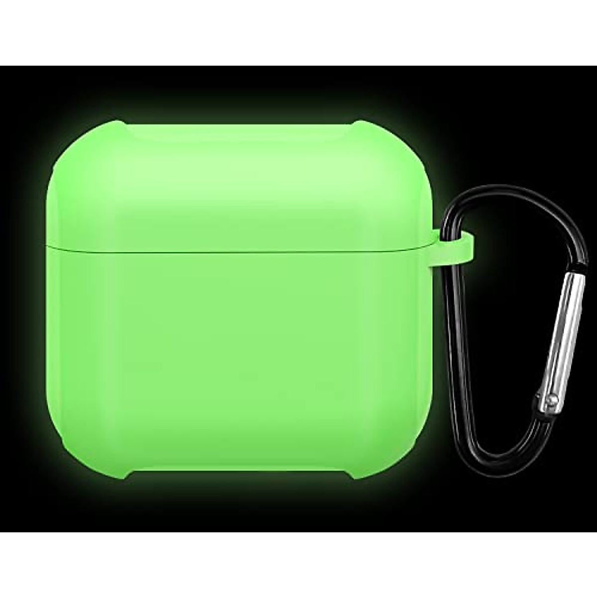 Geiomoo Silicone Case Compatible with Skullcandy Indy Evo, Protective Cover with Carabiner (Only for Indy Evo Luminous Green)