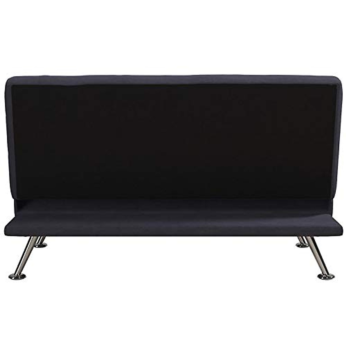 DHP Mabel Tufted Kids Sleeper Sofa in Dark Blue and Chrome