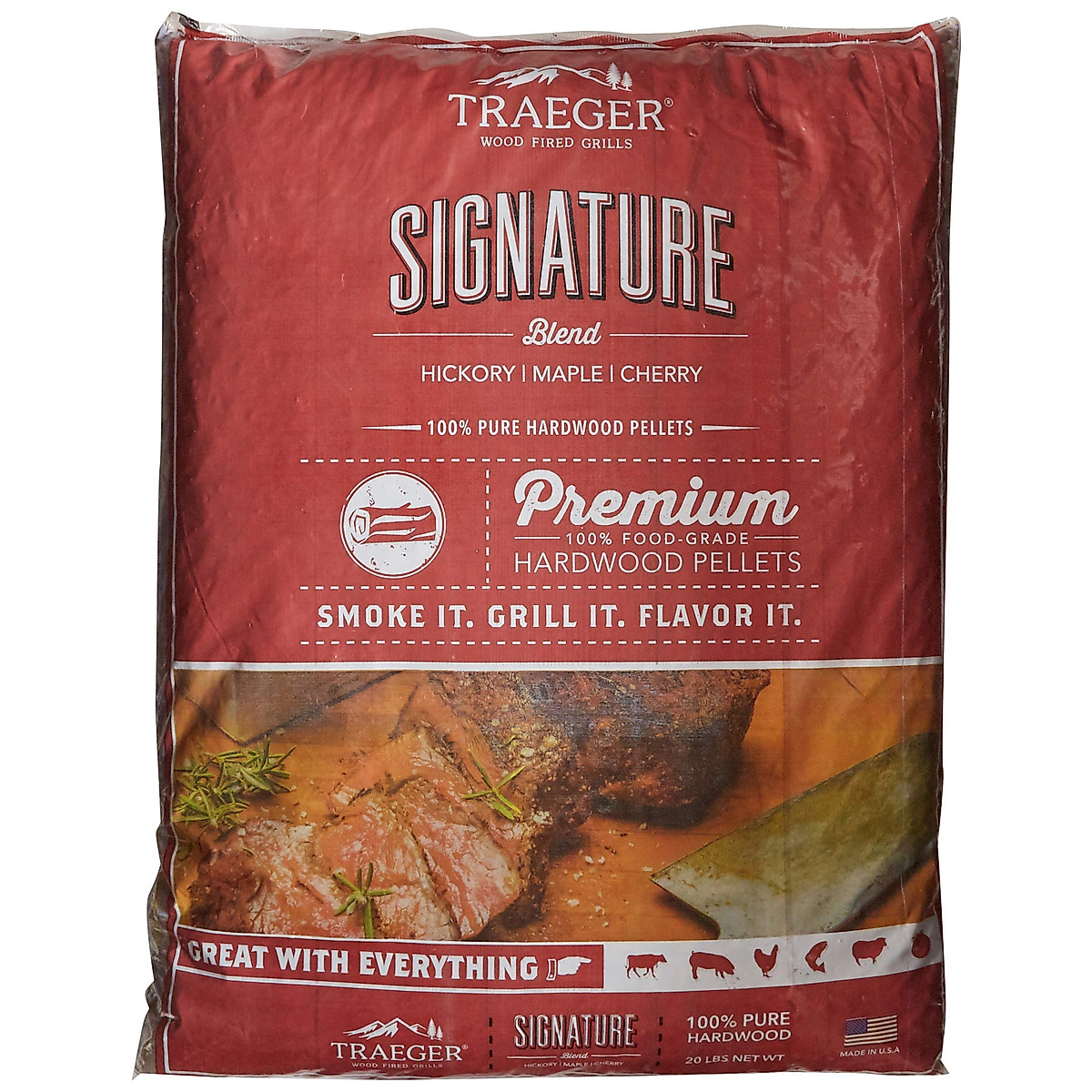 Traeger Grills Signature Blend and Mesquite Hardwood Pellets - Versatile, Bold Flavors for Grilling and Smoking