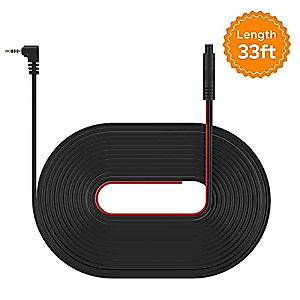 Pelsee 33 Feet Rear Camera Extension Cable, 2.5mm to 4-Pin Dash Cam Rearview Backup Camera Extension Cord for P12 / P12 Pro / P10 Pro