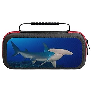 Hammerhead Shark in Wild Travel Carrying Case Game Bag for Nintendo Switch Console Accessories Holds 20 Game Card Bag