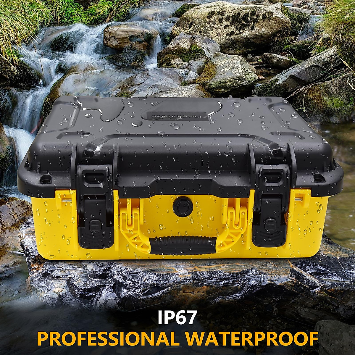 Air Compressor Case for DEWALT 20V MAX Tire Inflator DCC020IB - Waterproof, Dustproof, Shockproof Air Pump Hard Storage Carrying Bag for DEWALT Tools, Battery & Charger - Case Only