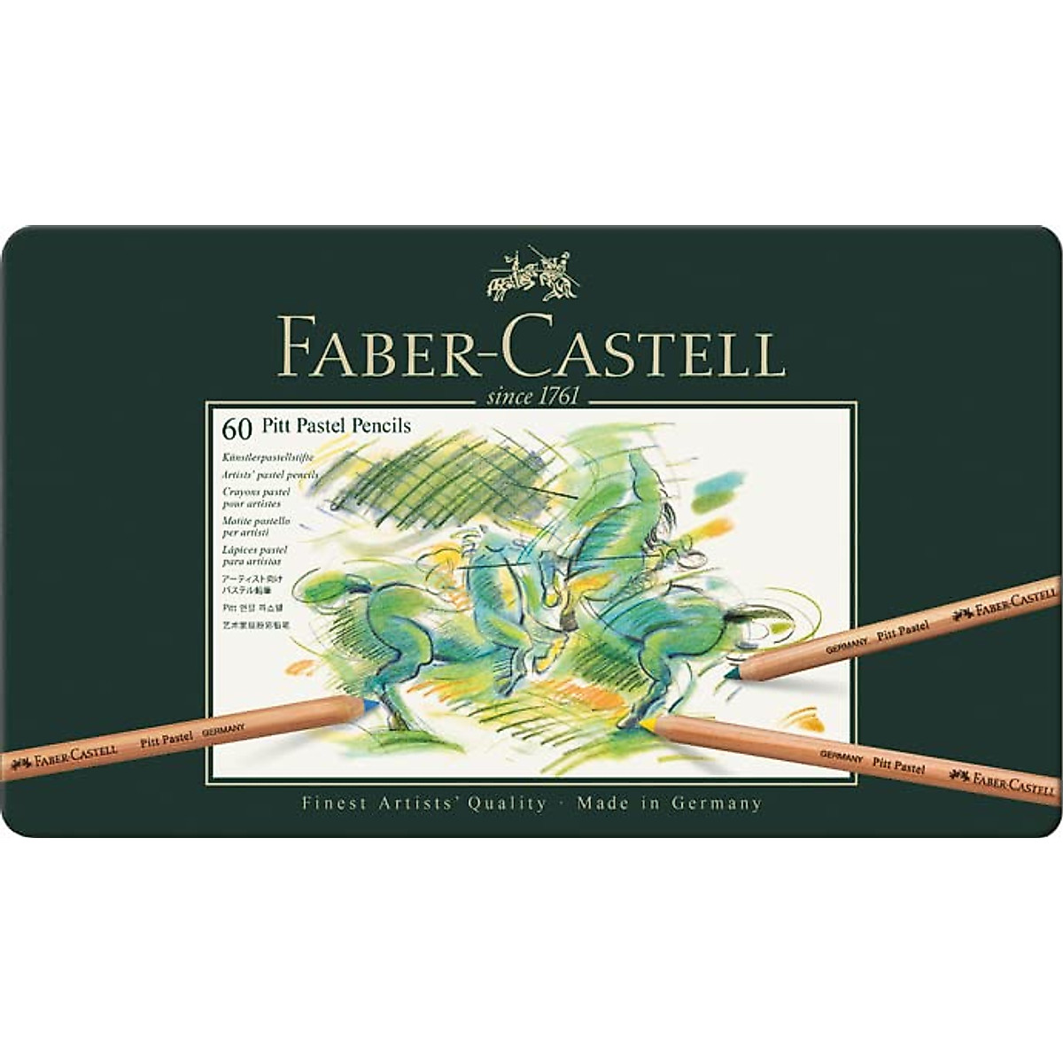Faber-Castel Pitt Pastell Colouring Pencil Set of 60, 60 Count (Pack of 1), Assorted