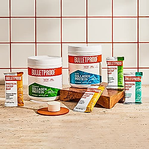 Bulletproof Protein Crisp Bars, Peanut Butter Chocolate Chip, 12 Pack, High Protein, Low Sugar