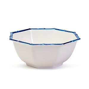 Two's Company Octagonal Bamboo Touch Serving Bowl