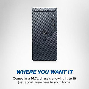 Dell Inspiron 3020 Desktop - Intel Core i7-13700, 1TB SSD + 1TB HDD, 16GB DDR4 RAM, DVD RW, Intel UHD 770 Graphics, Windows 11 Pro, 1 Year Premium Support + 6 Months Migrate - Mist Blue