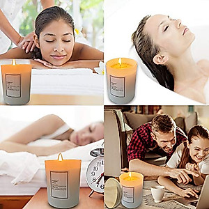 Soy Scented Candles, Natural Organic Candles for Home Scented with Thick Frosted Glass and Bamboo Wood Lid, 12 Oz/50 Hour Long-Lasting, Highly Scented Candle for Fall Decor Great Gifts(Jasmine)