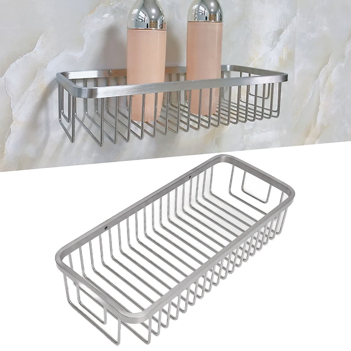 Shower Basket, Easy to Use Wall Mounted Shelf Sturdy Save Space for Bathroom for Dining Room for Balcony