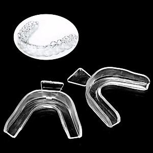 VECANCE 4PCS Transparent Silicone Thermoform Moldable Dental Mouth Guard, Whitening Teeth Trays Whitener Mouth Guard Care Oral Hygiene Bleaching Tooth Tool