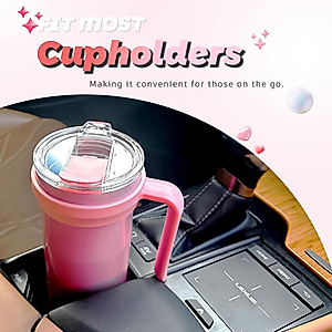 winiwo 20 oz Tumbler with Handle, Easy to Hold, Travel Coffee Mug with Screw Lid, Spill-proof, Insulated Cups, Built-in Up Down Flip, Fit Most Car Cup Holders, Commute, School, Home, Office