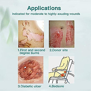 Dimora Silicone Foam Dressing with Border Adhesive 3"x3" Waterproof Wound Dressing Bandage for Wound Care 10 Pack