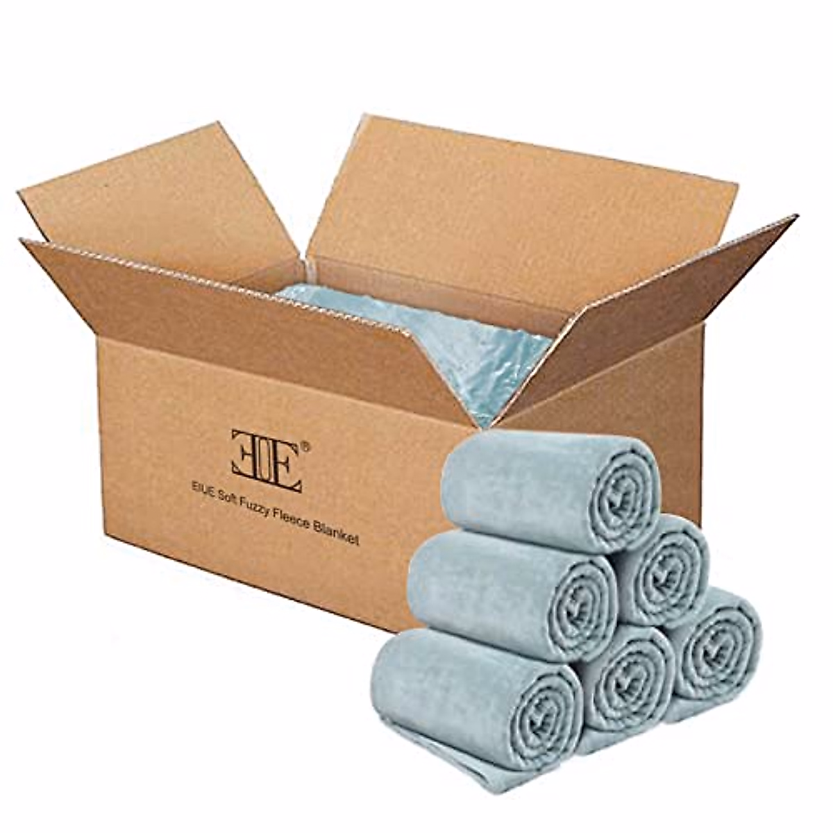 EIUE 15 Pack of Bulk Fleece Throw Blankets,Wholesale Ultra Soft Cozy Blanket for Home Decor,Wedding Favors and Charitable Donation