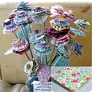 Charm Packs Fabric for Quilting 42Pcs 5'' Precut Fabric Quilt Squares Cotton Fabric Bundles for Sewing Floral Printed Quilt Squares Fabric …